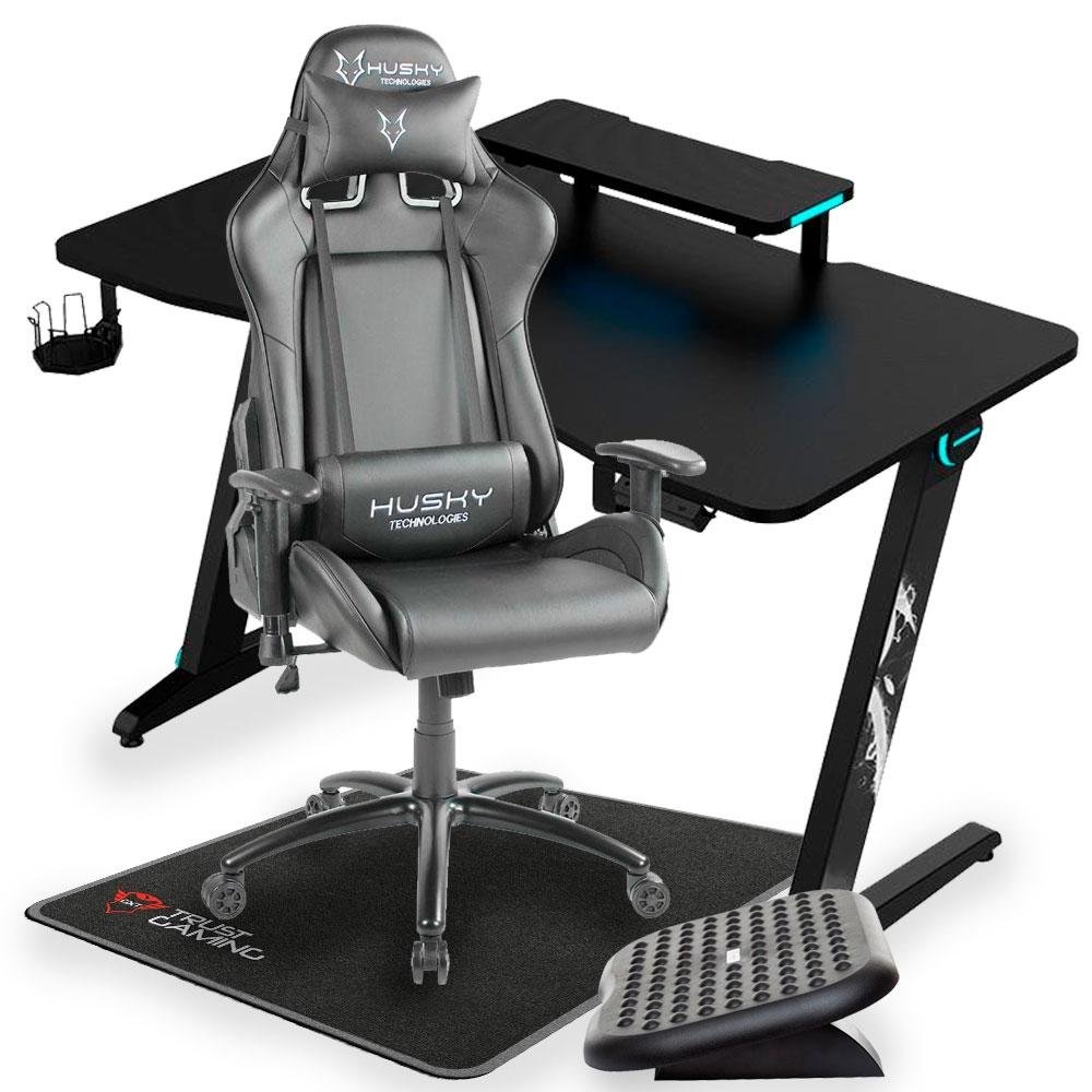 Cadeira Gamer Husky Gaming Blizzard, Black + Mesa Gamer Husky Gaming ...