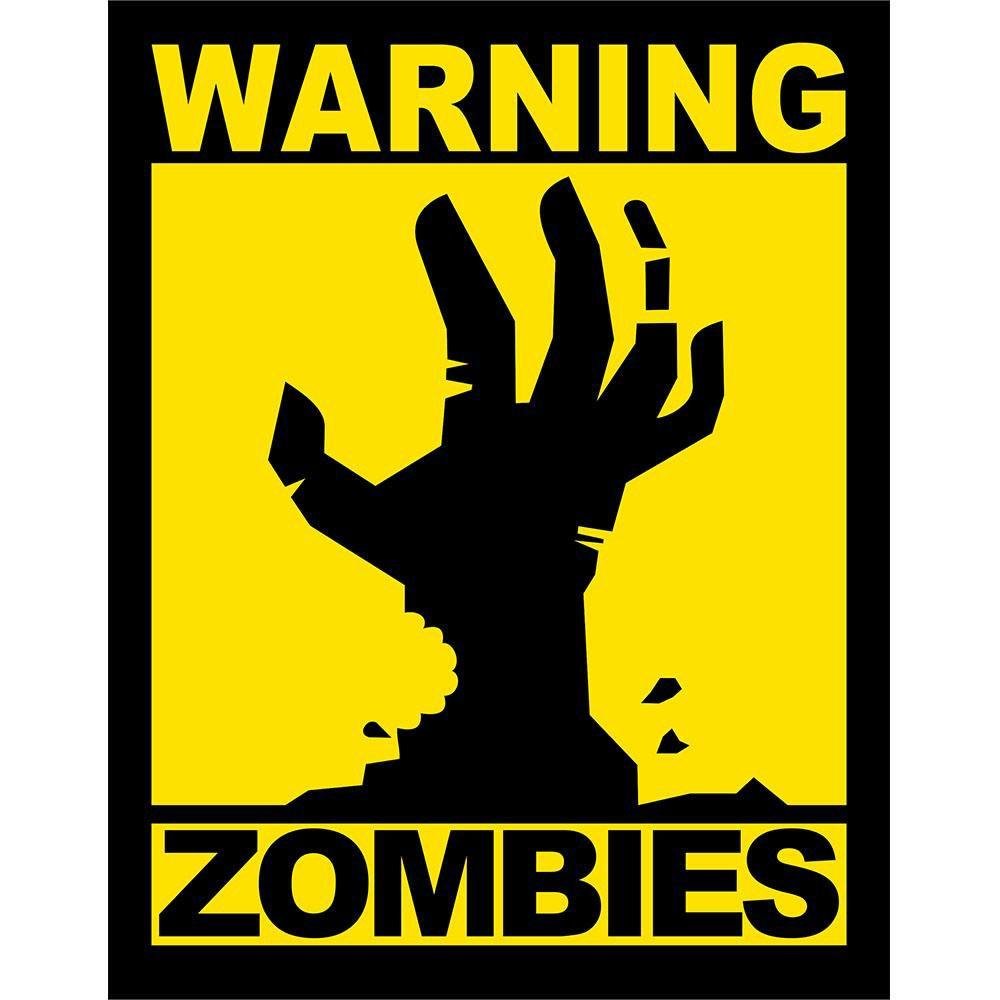 Placa Warning Zombies