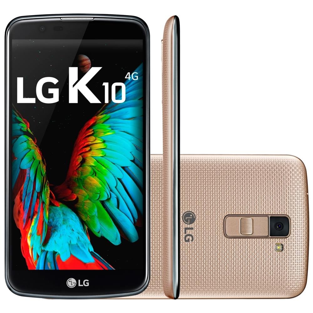 LG K10 - Smartphone Octa Core 16GB - Dourado | KaBuM!