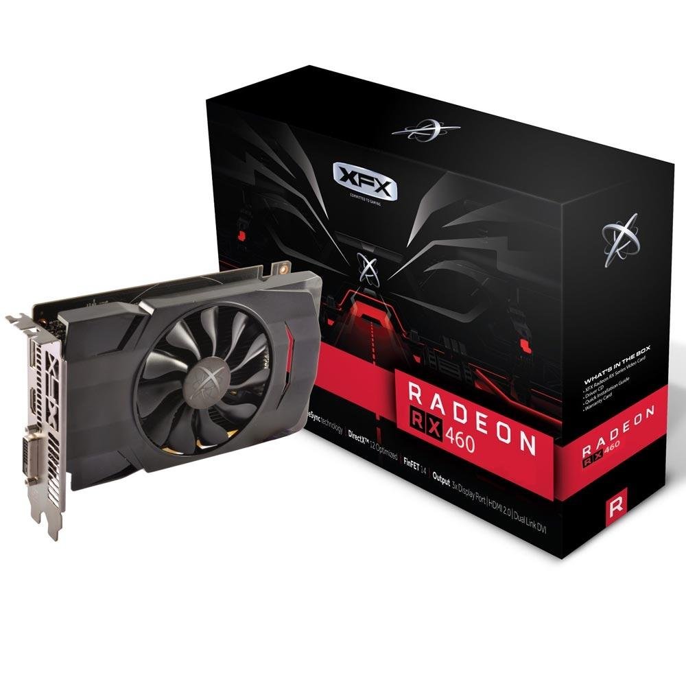 Placa de Vídeo VGA AMD XFX RADEON RX 460 2GB DDR5 1220Mhz RX-460P2SFG5