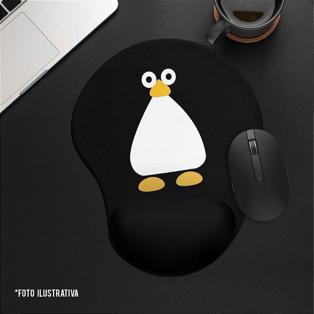 Mouse Pad Artgeek Ergonômico Linux Cute Tux KaBuM