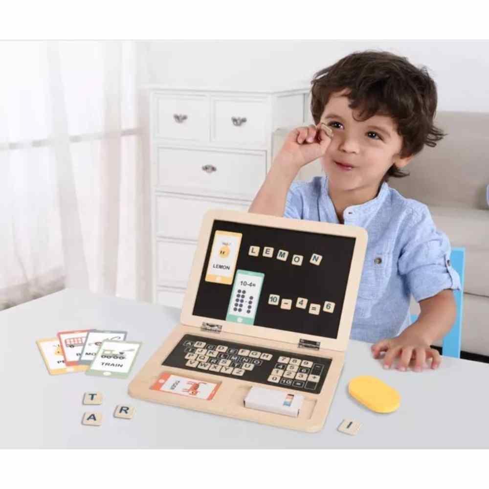 Brinquedo Tooky Toy, Notebook De Madeira | KaBuM!