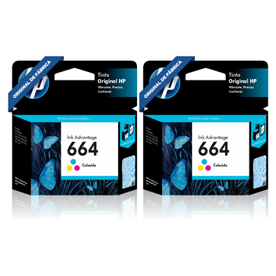 Kit 2 Cartuchos Hp 664 Color 1115 KaBuM