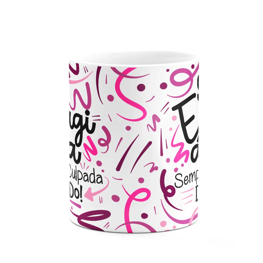 Caneca Profissões Sou Estagiária Branca KaBuM