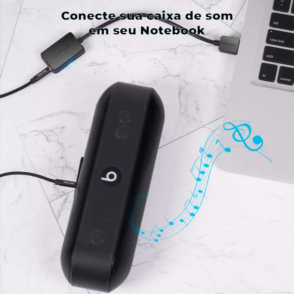 Adaptador Vention USB Áudio X Microfone P2 KaBuM