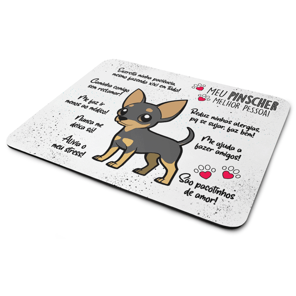 Mouse Pad Dog Meu Pinscher Melhor Pessoa KaBuM