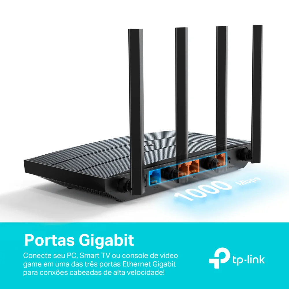 Roteador TPLink Archer AX12 WiFi 6 Gigabit AX1500
